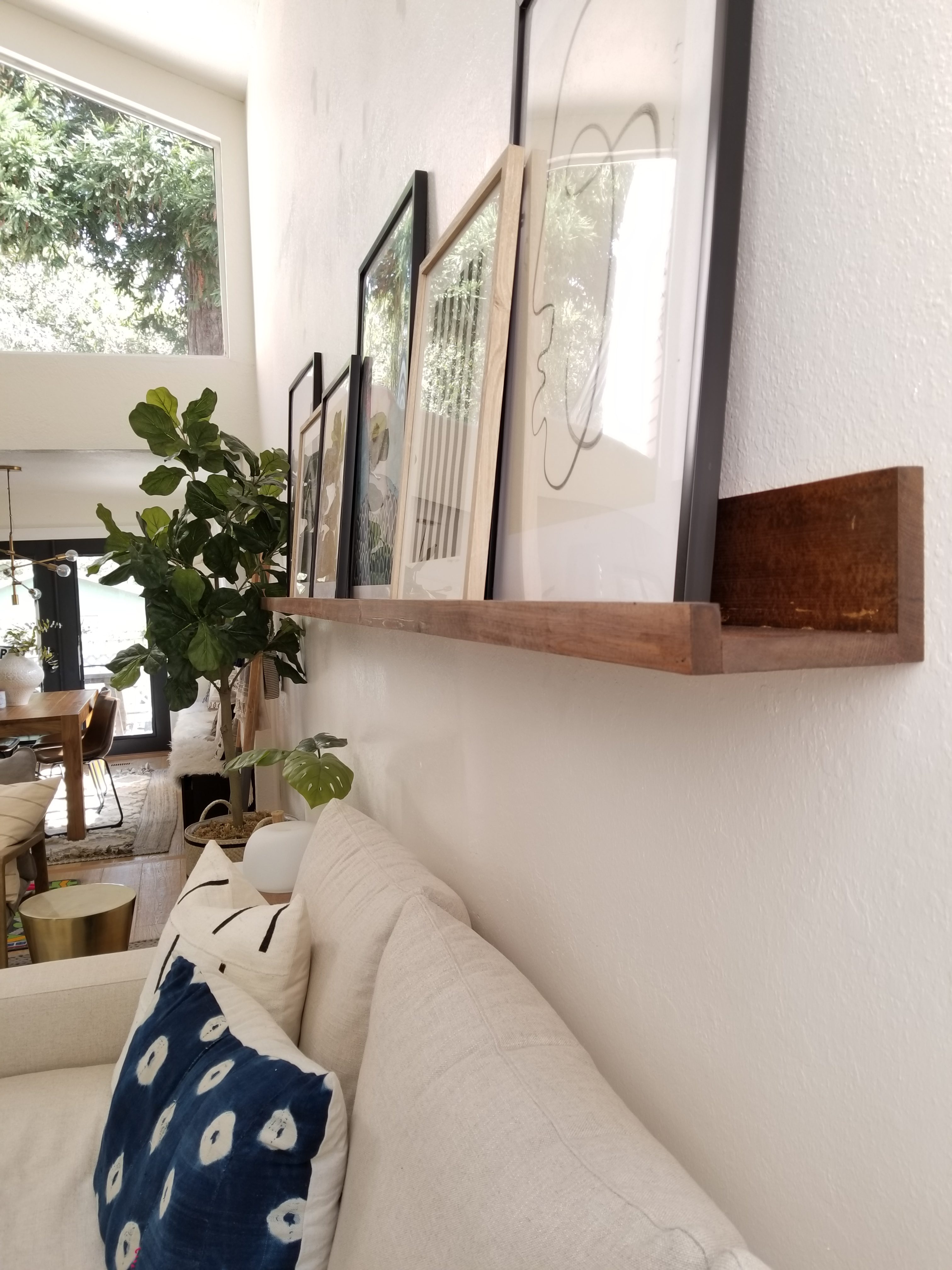 DIY 10 Foot Picture Ledge In 10 Steps for Under $50 Bucks - Kismet House